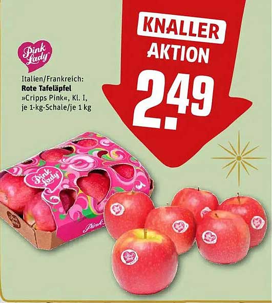 Pink Lady Äpfel 1 Kg - Exklusiv Im Rewe Kaufpark Angebot bei REWE ...