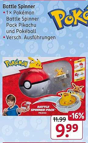Pokémon Battle Spinner Pack Pikachu Angebot bei Rossmann - ProspektGuru.de
