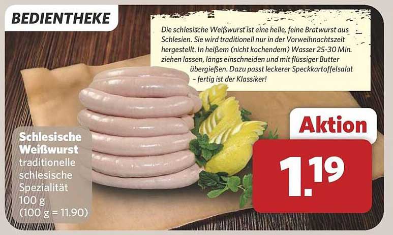 Schlesische Weißwurst - Traditionelle Schlesische Spezialität Angebot ...