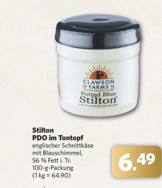 Stilton Pdo Im Tontopf - Englischer Schnittkäse Mit Blauschimmel ...