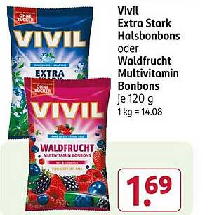 Vivil Extra Stark Halsbonbons Oder Waldfrucht Multivitamin Bonbons 120 ...