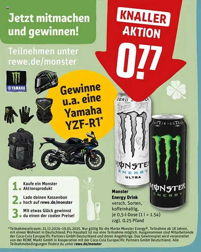 Monster Energy Drink Angebot bei REWE Kaufpark