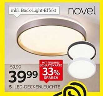 5Er Led-Deckenleuchte Novel Mit Back-Light-Effekt Angebot bei XXXLutz ...