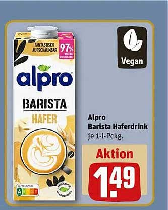 Alpro Barista Haferdrink 1-L-Pckg. Angebot bei REWE Center ...