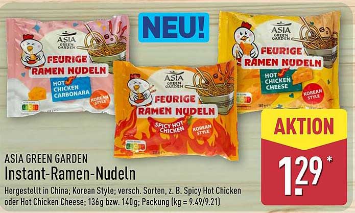 Asia Green Garden Instant-Ramen-Nudeln Angebot bei Aldi Nord ...