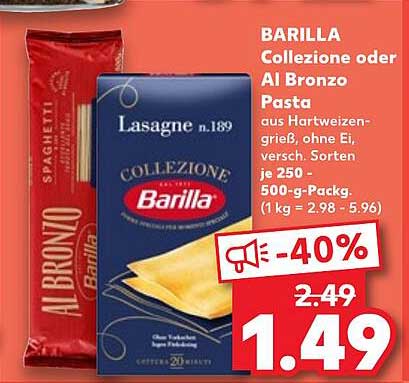 Barilla Collezione Oder Al Bronzo Pasta Angebot bei Kaufland ...