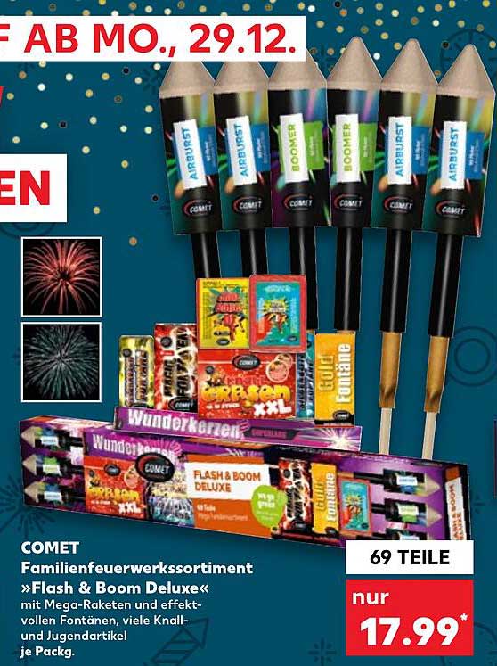 Comet Familienfeuerwerks Sortiment »Flash & Boom Deluxe« Angebot bei ...