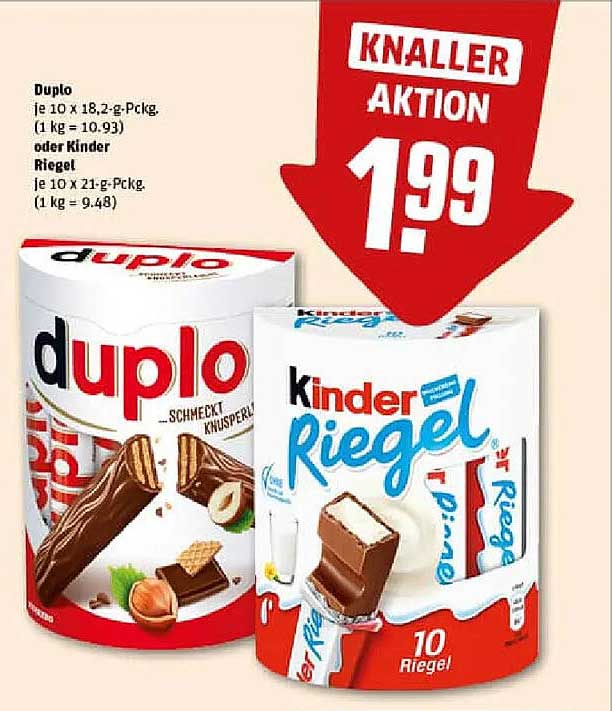 Duplo Oder Kinder Riegel - Knaller Aktion Angebot bei REWE ...