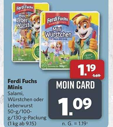 Ferdi Fuchs Minis – Salami, Würstchen Oder Leberwurst Angebot bei Combi ...