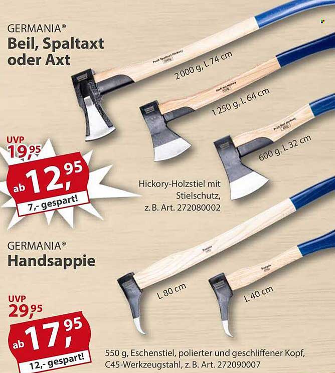 Germania® Beil, Spaltach Oder Axt Angebot bei Sonderpreis Baumarkt ...