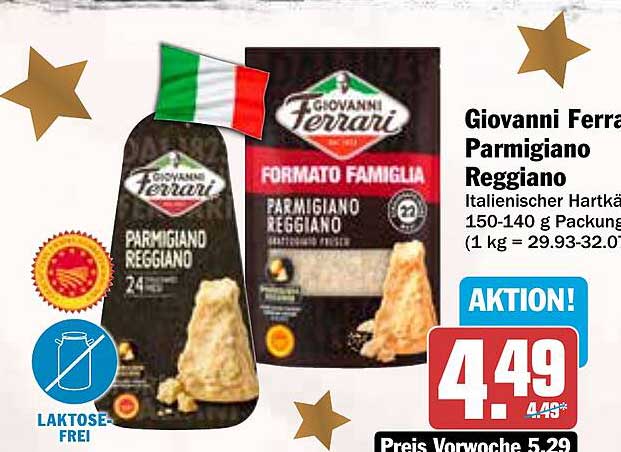 Giovanni Ferrari Parmigiano Reggiano Angebot bei Hit - ProspektGuru.de