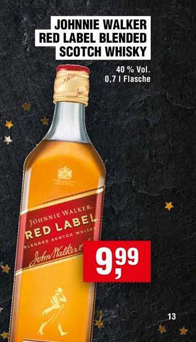 Johnnie Walker Red Label Blended Scotch Whisky 0,7 L Angebot bei ...