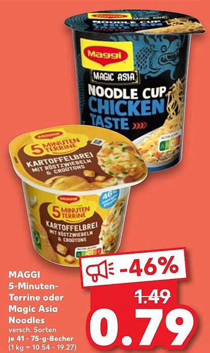 Maggi 5-Minuten-Terrine Oder Magic Asia Noodles Angebot bei Kaufland ...