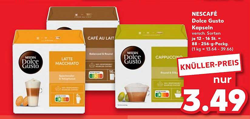 Nescafé Dolce Gusto Kapseln – Verschiedene Sorten 88–256-G-Packung ...
