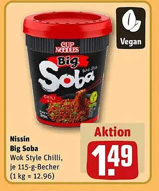 Nissin Big Soba Wok Style Chilli Angebot bei REWE Kaufpark ...