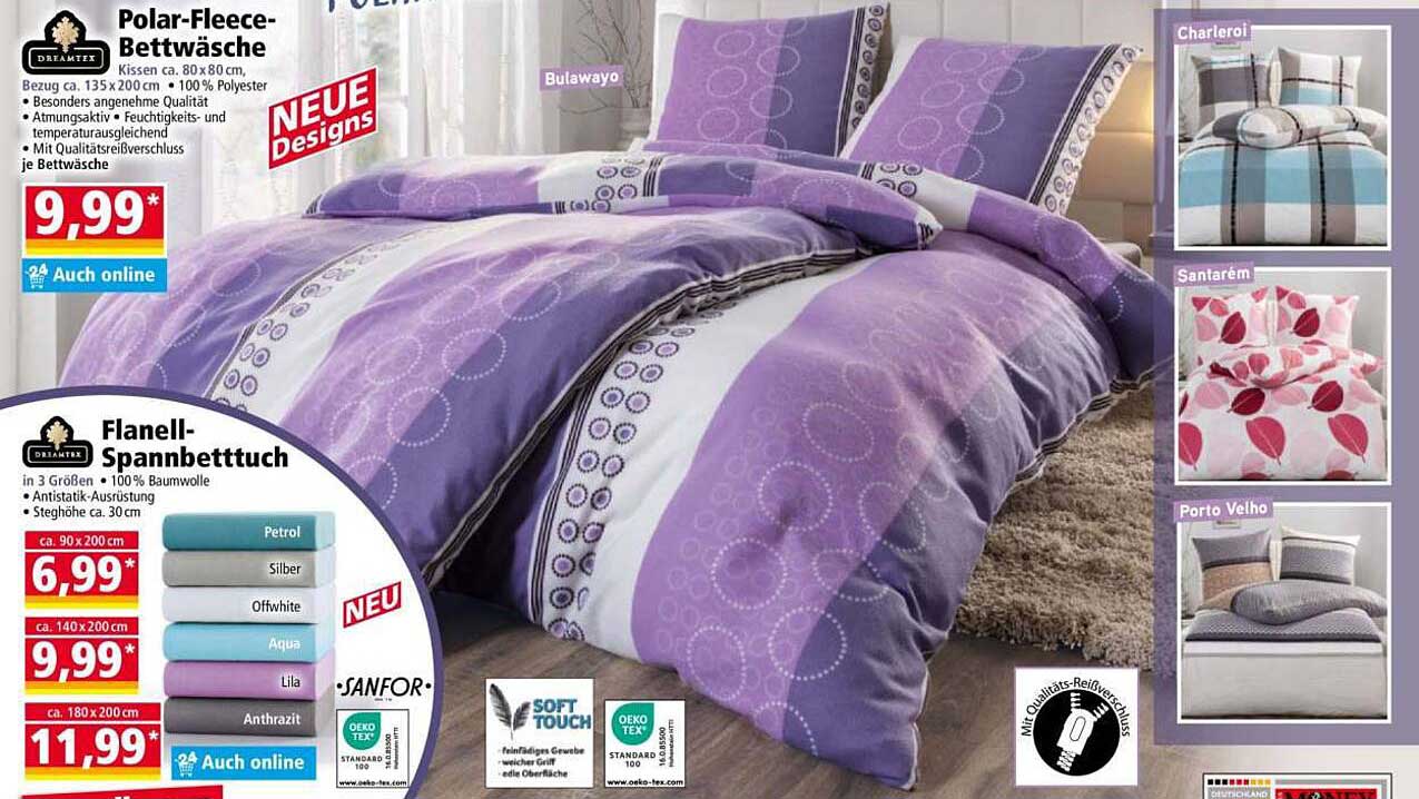 Polar-Fleece-Bettwäsche Angebot bei Norma - ProspektGuru.de