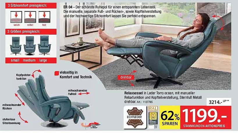 Relaxsessel Torro Ocean Im Angebot Angebot bei Zurbrüggen - ProspektGuru.de