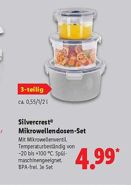 Silvercrest® Mikrowellendosen-Set Angebot bei Lidl - ProspektGuru.de