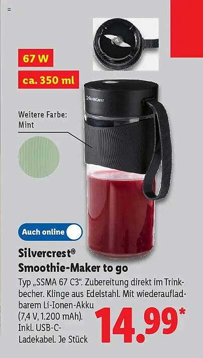 Switch On® Smoothie-Maker To Go »Sosma 67 C3« Angebot bei Kaufland ...