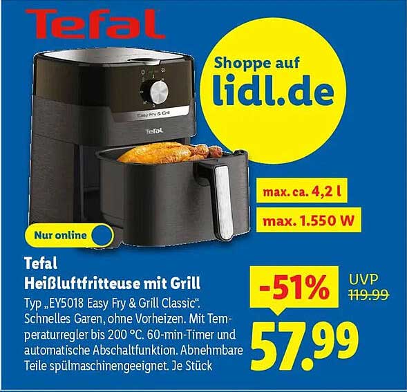 Tefal 7501D Easy Fry & Grill Xl Angebot bei Expert - ProspektGuru.de