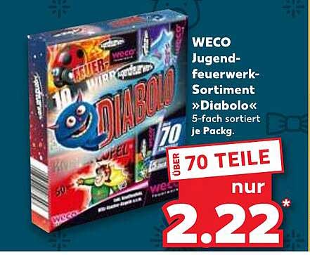 Weco Jugendfeuerwerk-Sortiment »Diabolo« 5-Fach Sortiert Je Packg ...