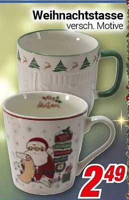 Weihnachtstasse Verschiedene Motive Angebot bei CENTERSHOP ...