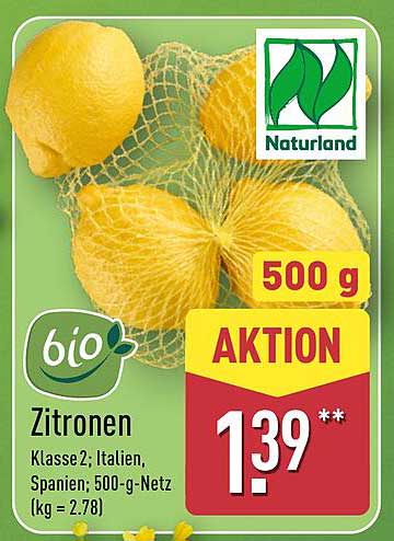 Bio Zitronen Angebot bei Aldi Nord - ProspektGuru.de