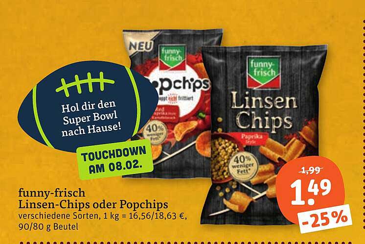 Funny-Frisch Linsen-Chips Oder Popchips Angebot bei tegut - ProspektGuru.de