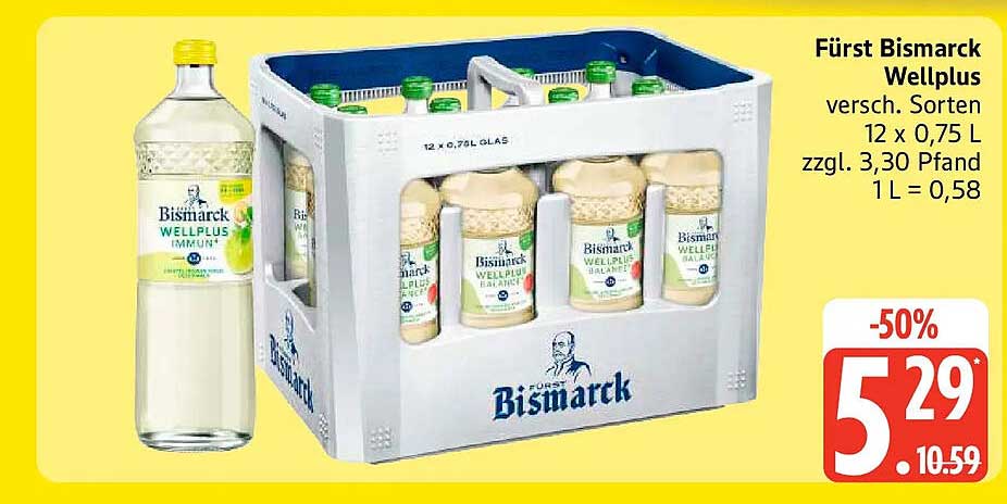 Fürst Bismarck Mineralwasser, Versch. Sorten, 12 X 0,75 L Zzgl. 3,30 ...