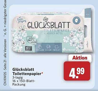 Danke Toilettenpapier 3-Lagig, 8 X 150 Blatt, Je Packung Angebot bei ...