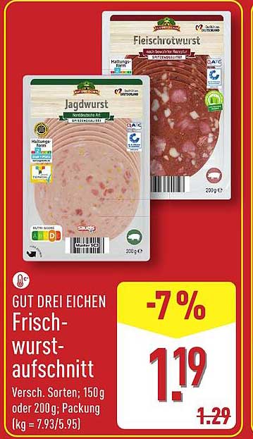 Gut Drei Eichen Frischwurstaufschnitt Angebot bei Aldi Nord ...