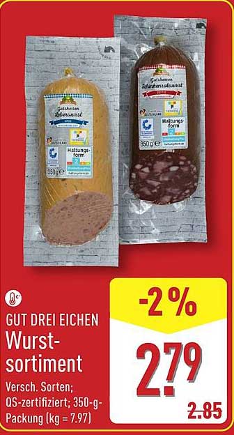 Gut Drei Eichen Wurst-Sortiment Angebot bei Aldi Nord - ProspektGuru.de
