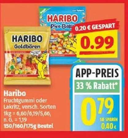 Haribo Fruchtgummi Oder Lakritz, Versch. Sorten Angebot bei NP Discount ...