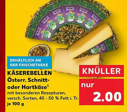 Käserebellen Österr. Schnitt- Oder Hartkäse Mit Besonderen Rezepturen ...