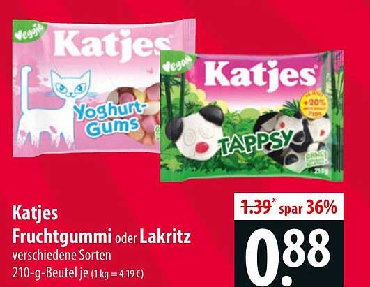 Katjes Fruchtgummi Oder Lakritz Verschiedene Sorten Angebot bei Famila ...