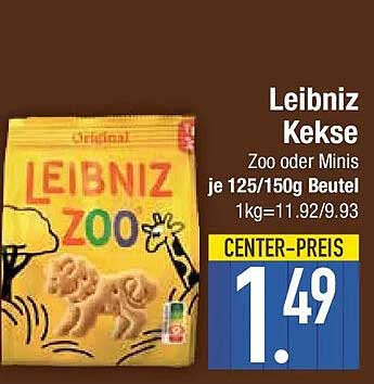 Leibniz Kekse Zoo Oder Minis Je 125G/150G Beutel Angebot bei E-Center ...