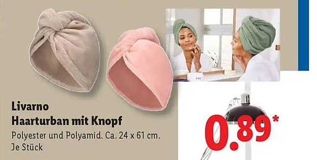 Livorno Haarturban Mit Knopf Angebot bei Lidl - ProspektGuru.de