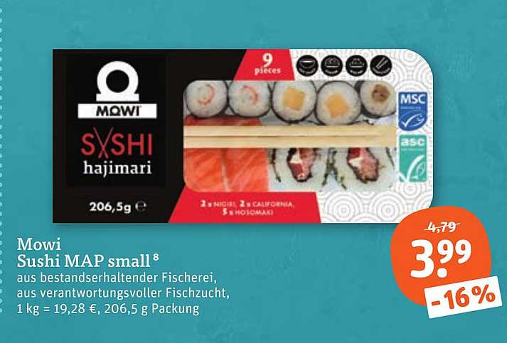 Mowi Sushi Map Small Angebot bei tegut - ProspektGuru.de