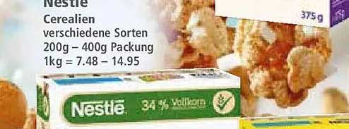 Nestlé Cerialien Verschiedene Sorten 200G – 400G Packung Angebot bei K ...