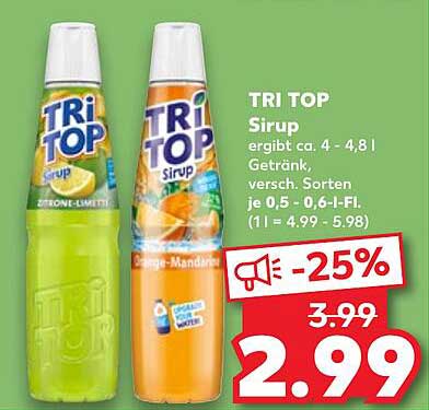 Tri Top Sirup Angebot bei Kaufland - ProspektGuru.de