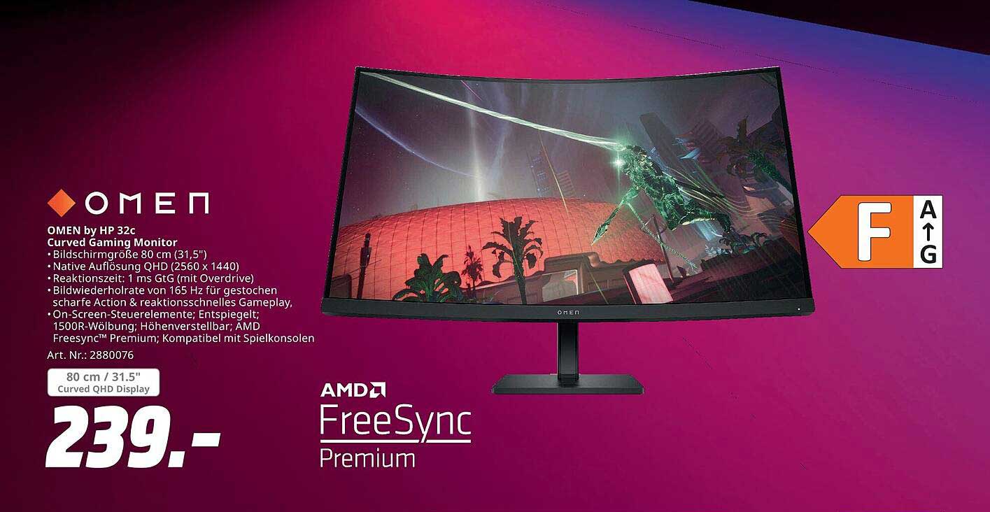 Omen By Hp 32C Curved Gaming Monitor Angebot bei MediaMarkt ...