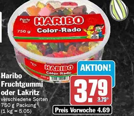 Haribo Fruchtgummi Oder Lakritz Verschiedene Sorten 750 G Packung ...