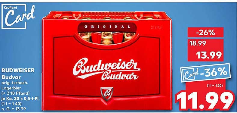 Budweiser Budvar Angebot bei Kaufland - ProspektGuru.de