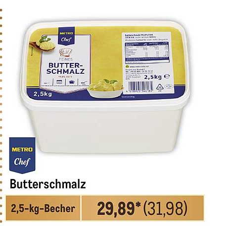 Butterschmalz Angebot bei METRO