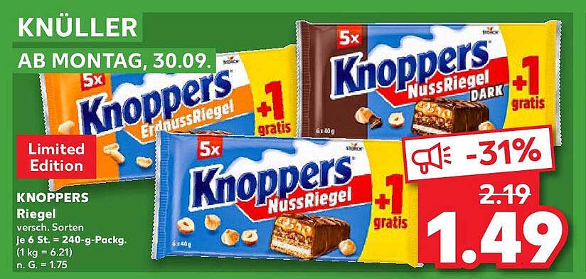 Knoppers Riegel Angebot bei Kaufland