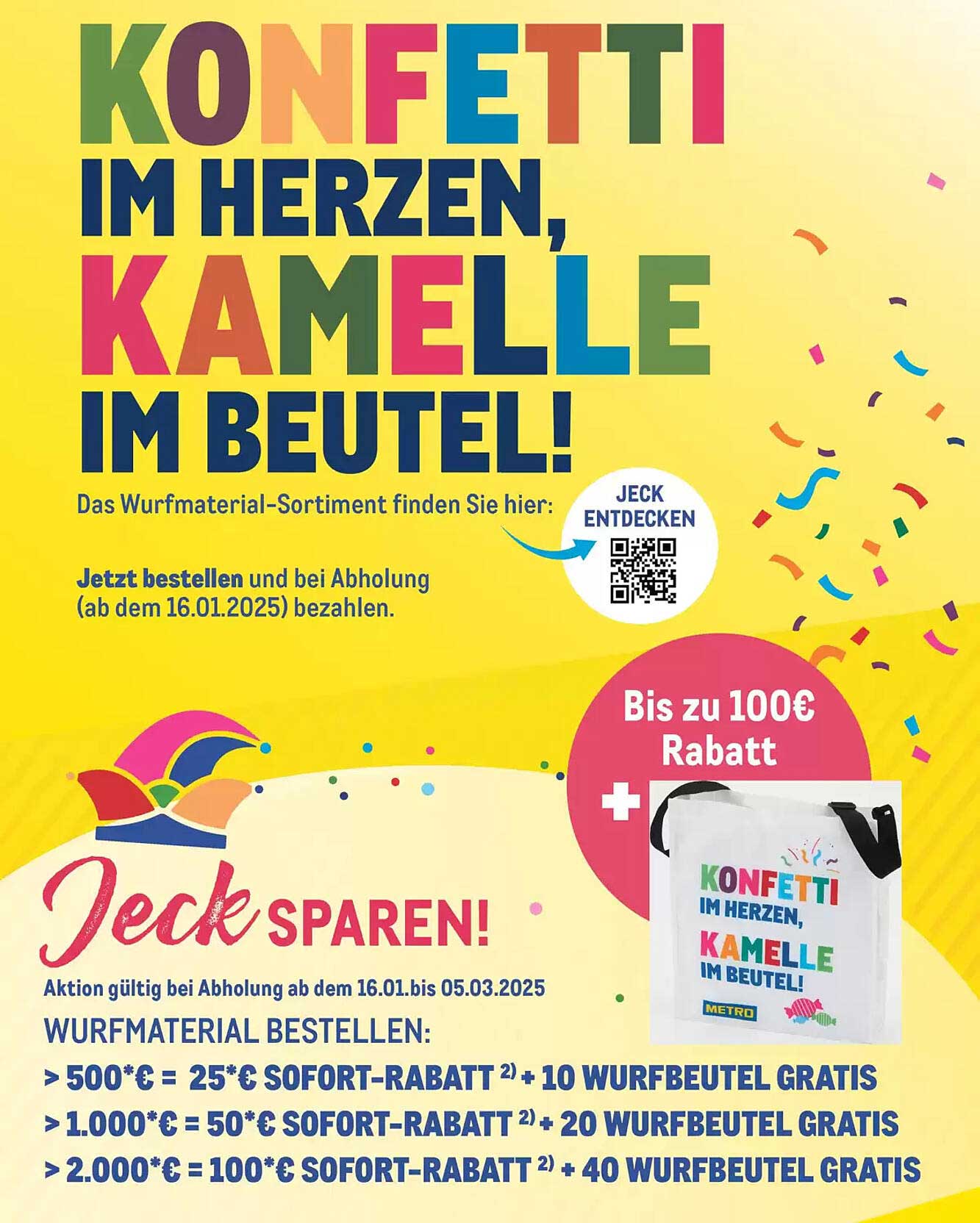 Konfetti Im Herzen, Kamelle Im Beutel! Angebot bei METRO