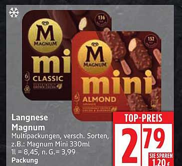 Langnese Magnum Mini Multipackungen Von 330Ml Angebot Bei Edeka