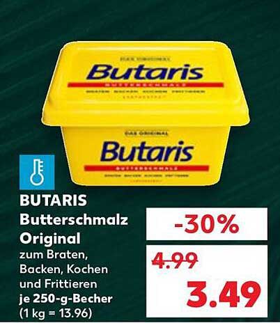 Butaris Butterschmalz Original 250-G-Becher Angebot bei Kaufland ...