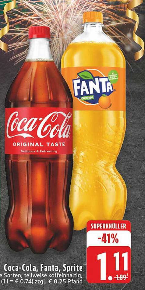 Coca-Cola, Fanta, Sprite Angebot bei E-Center