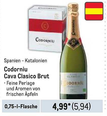 Codorniu Cava Clasico Brut Angebot bei METRO